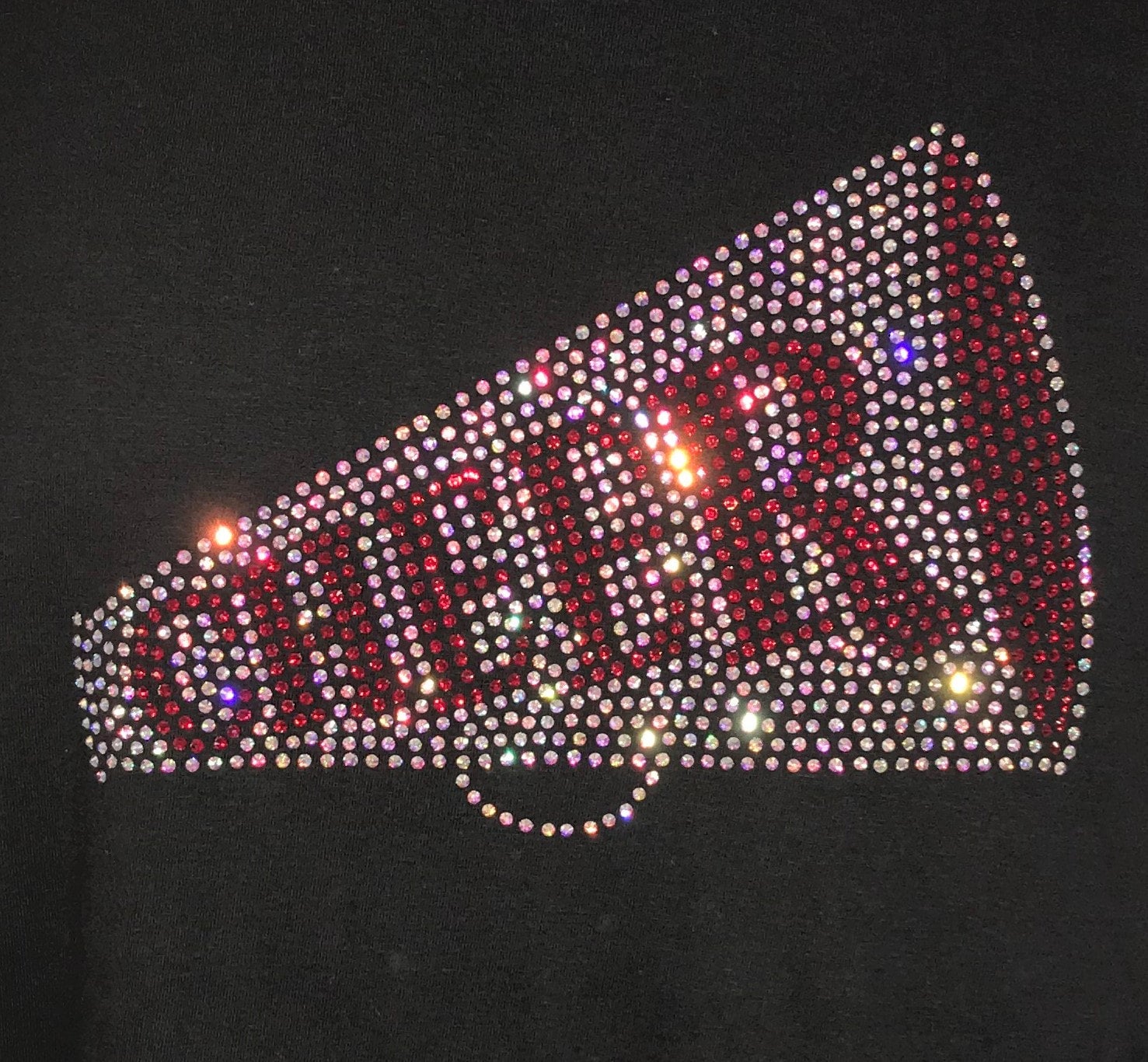 Large Cheer Rhinestone Megaphone Transfer | Dragon Bling