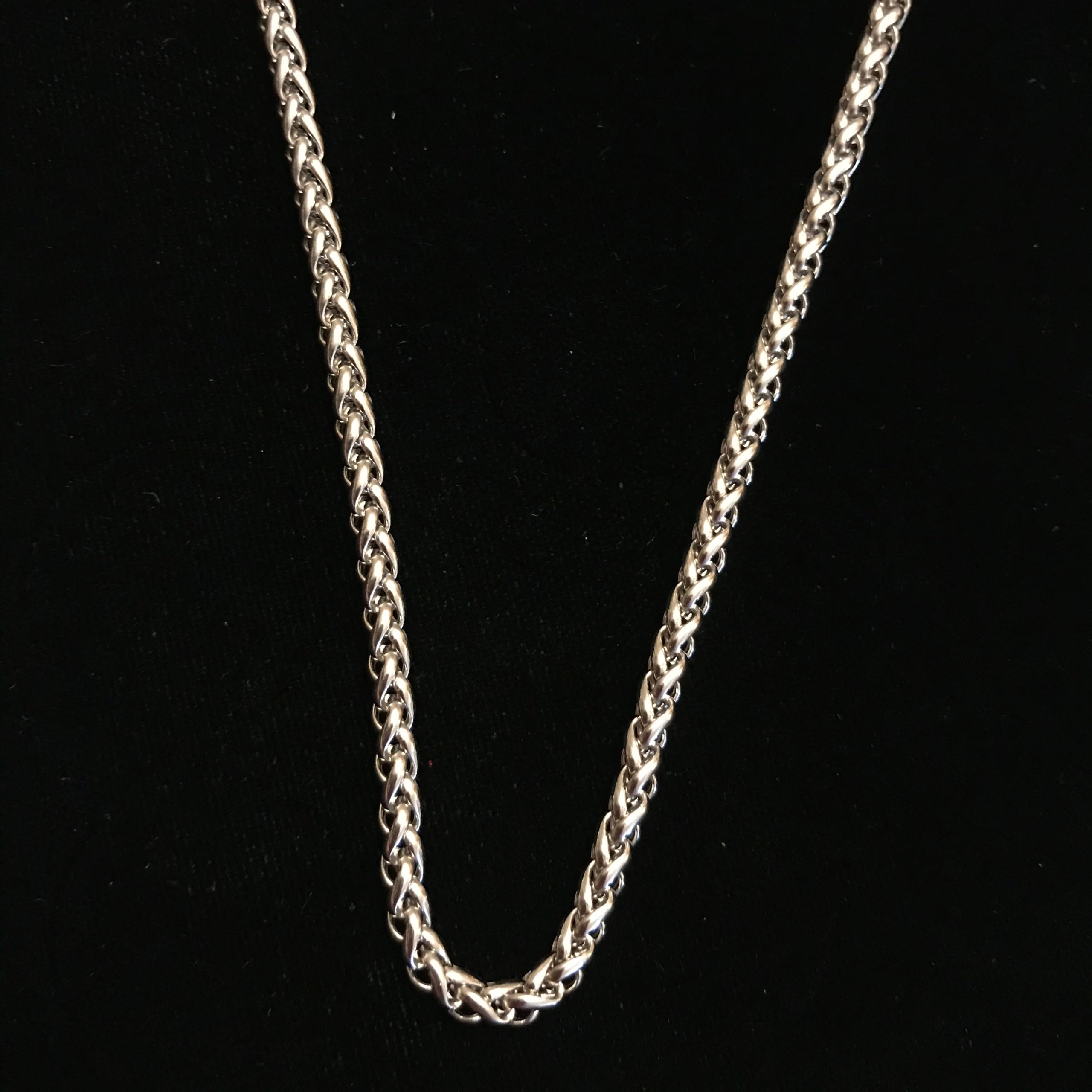Custom Length Stainless Steel 3mm Wheat Chain Necklace | Dragon Bling